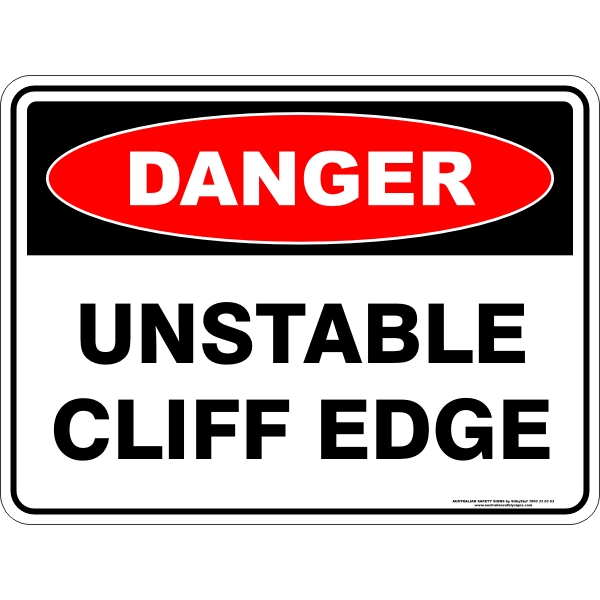 Danger Unstable Cliff Edge - STW Industrial & Safety