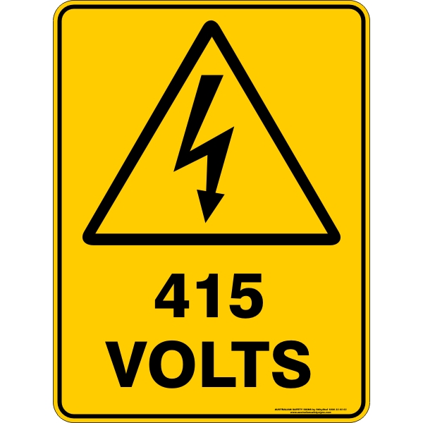 Warning 415 Volts - STW Industrial & Safety