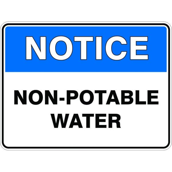Notice Non-Potable Water - STW Industrial & Safety