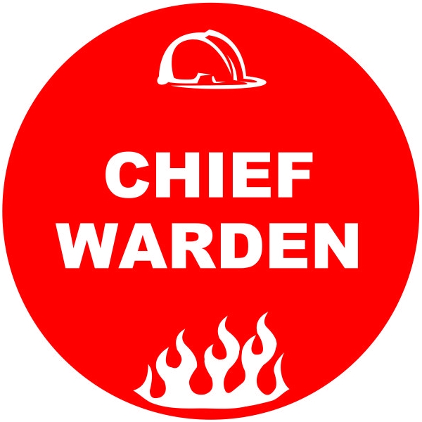 Warden - Chief Warden Pkt 10 Stickers - STW Industrial & Safety