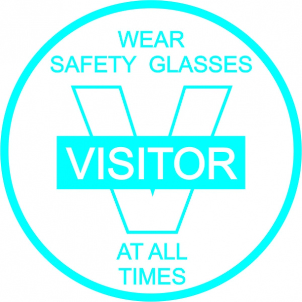Site Visitor Wear Safety Glasses Pkt 10 Stickers - STW Industrial & Safety
