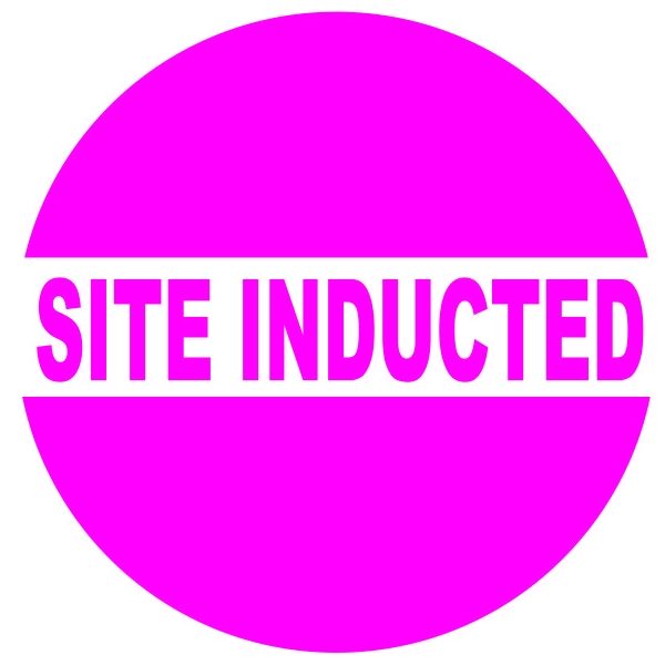 Site Visitor Site Inducted Pkt 10 Stickers - STW Industrial & Safety
