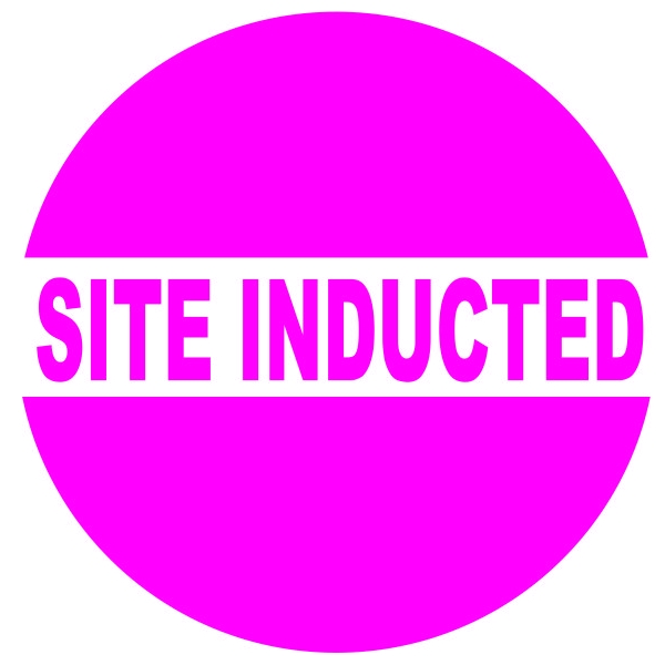 Site Visitor Site Inducted Pkt 10 Stickers - STW Industrial & Safety