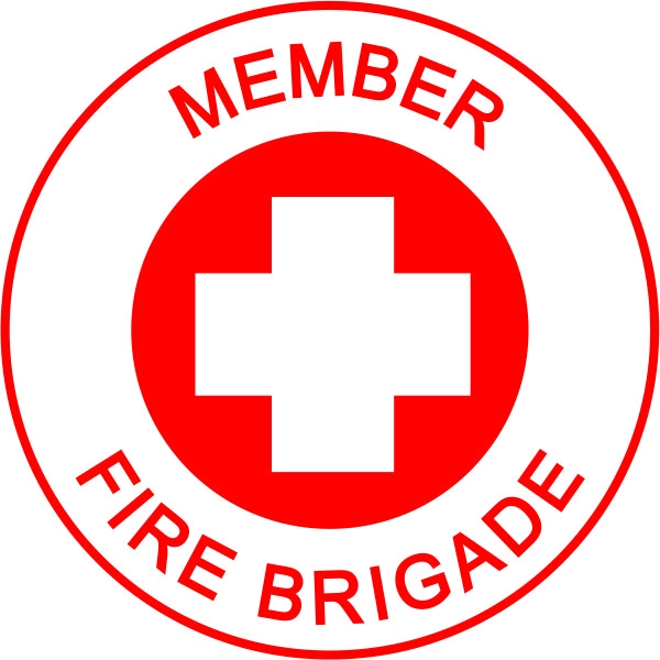 Emergency - Member Fire Brigade Pkt 10 Stickers - STW Industrial & Safety