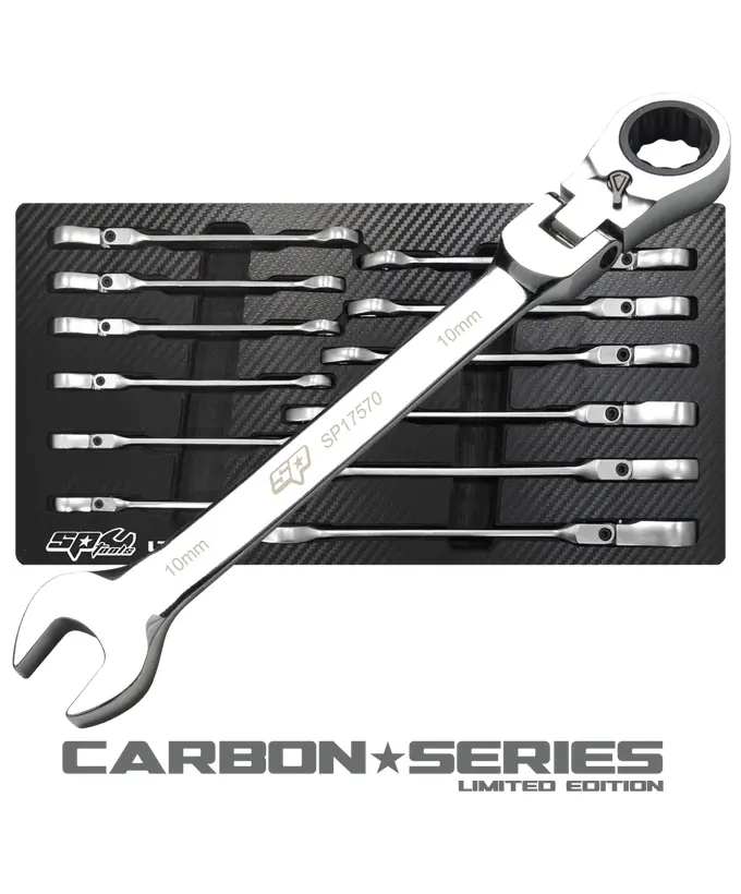 SP TOOLS Flex Head Gear Drive ROE Reversible Quad Drive Spanner Set ...