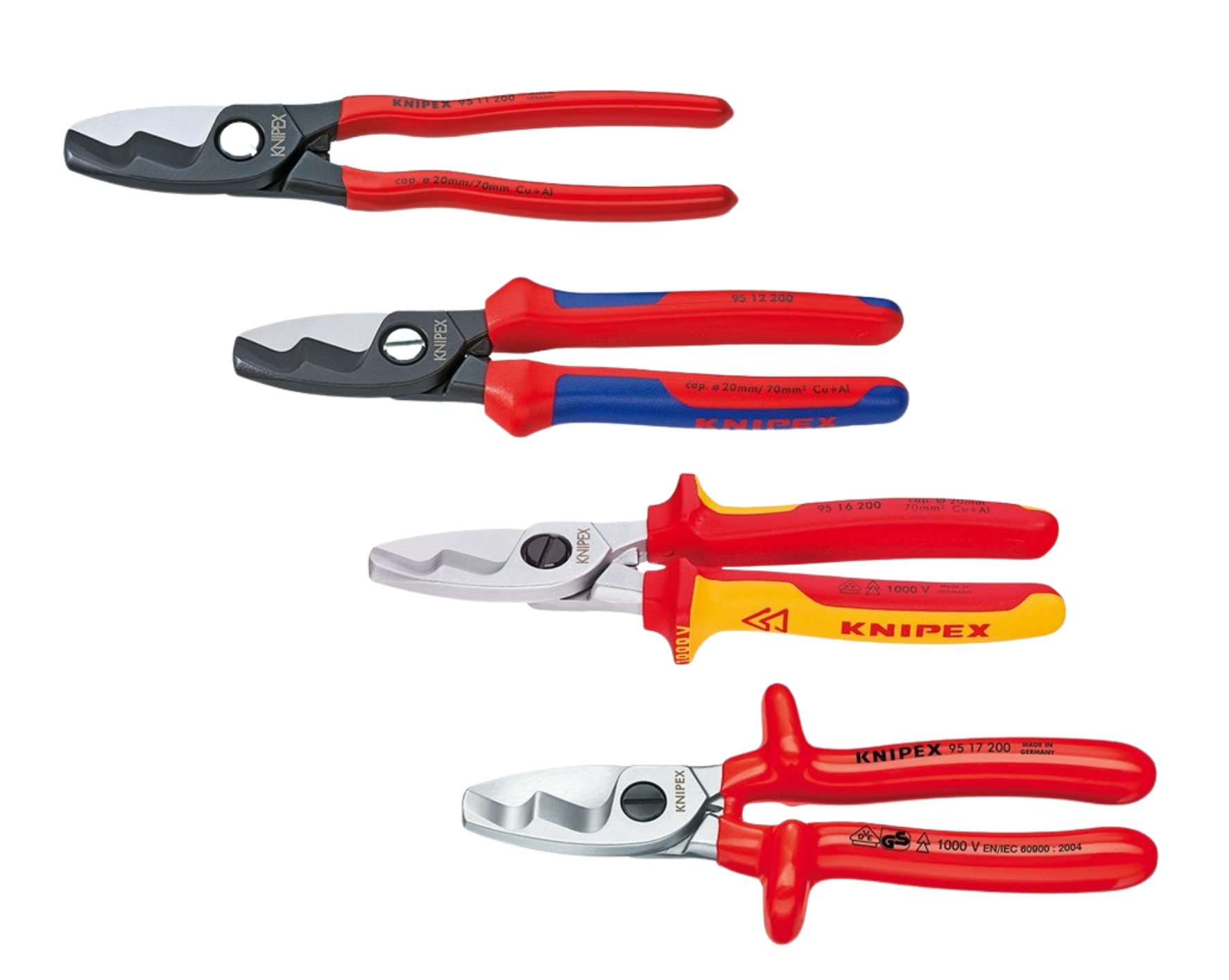 KNIPEX Cable Shears - Twin Cutting Edge - STW Industrial & Safety