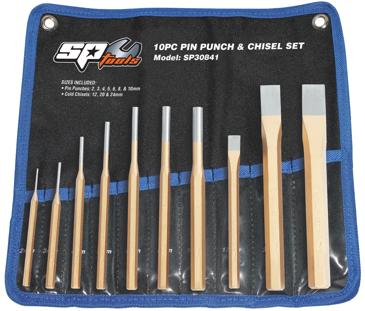 SP TOOLS Punch & Chisel Set 10pc - STW Industrial & Safety