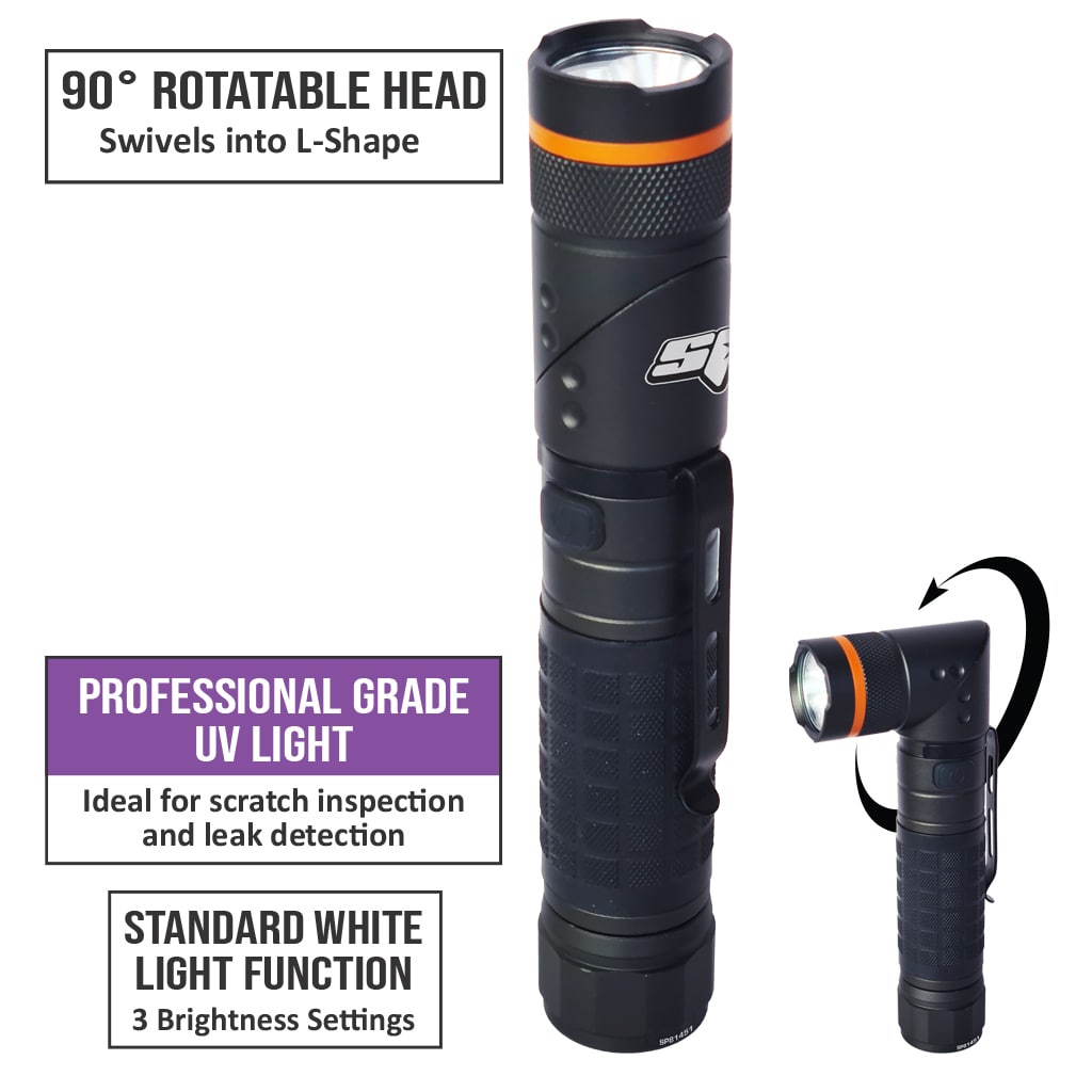 SP TOOLS Torch/Work Light UV Inspection LED Rotatable Head - STW ...