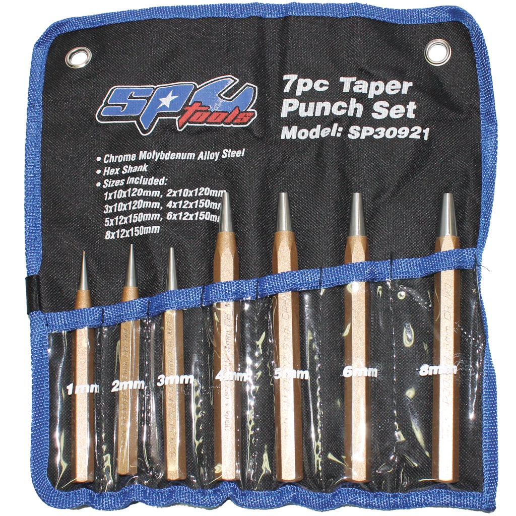 SP TOOLS Taper Punch Set 7pc - STW Industrial & Safety