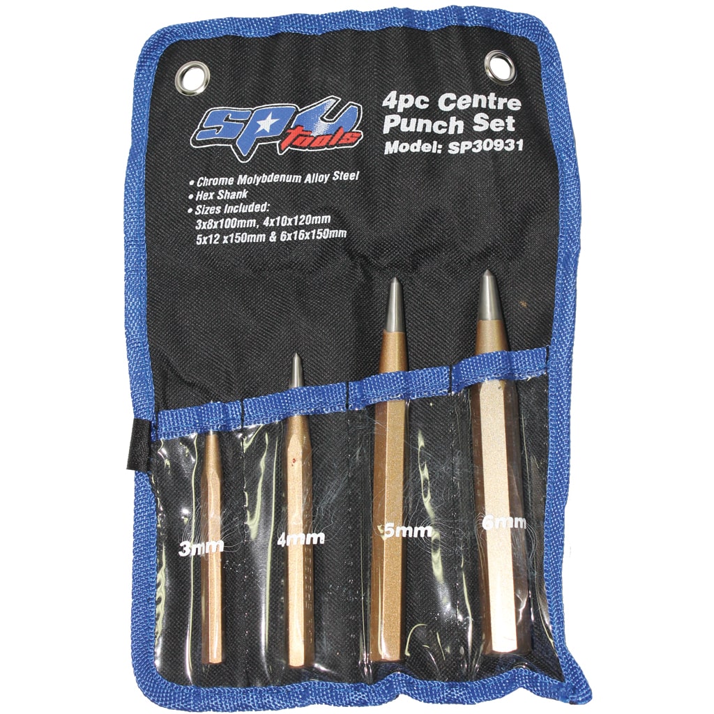 SP TOOLS Centre Punch Set 4pc - STW Industrial & Safety