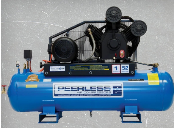 PEERLESS PRODUCTS PHP52 Three Phase Air Compressor: Belt Drive, 10HP ...