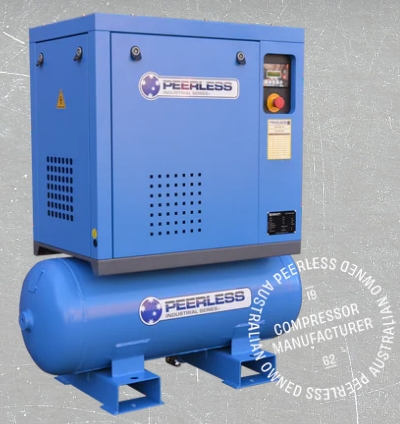 PEERLESS PRODUCTS HQB5.5 Rotary Screw Air Compressor: Belt Drive, 5.5HP ...