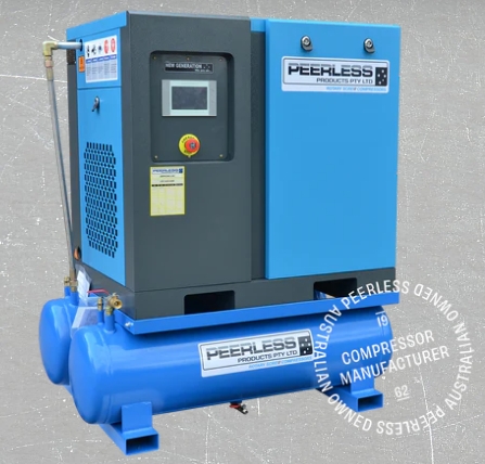 PEERLESS PRODUCTS HQD10 Rotary Screw Air Compressor with Variable Speed: Direct Drive, 10HP ...