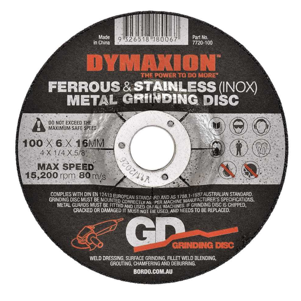 DYMAXION Grinding Disc Ferrous and Stainless Steels - STW Industrial ...