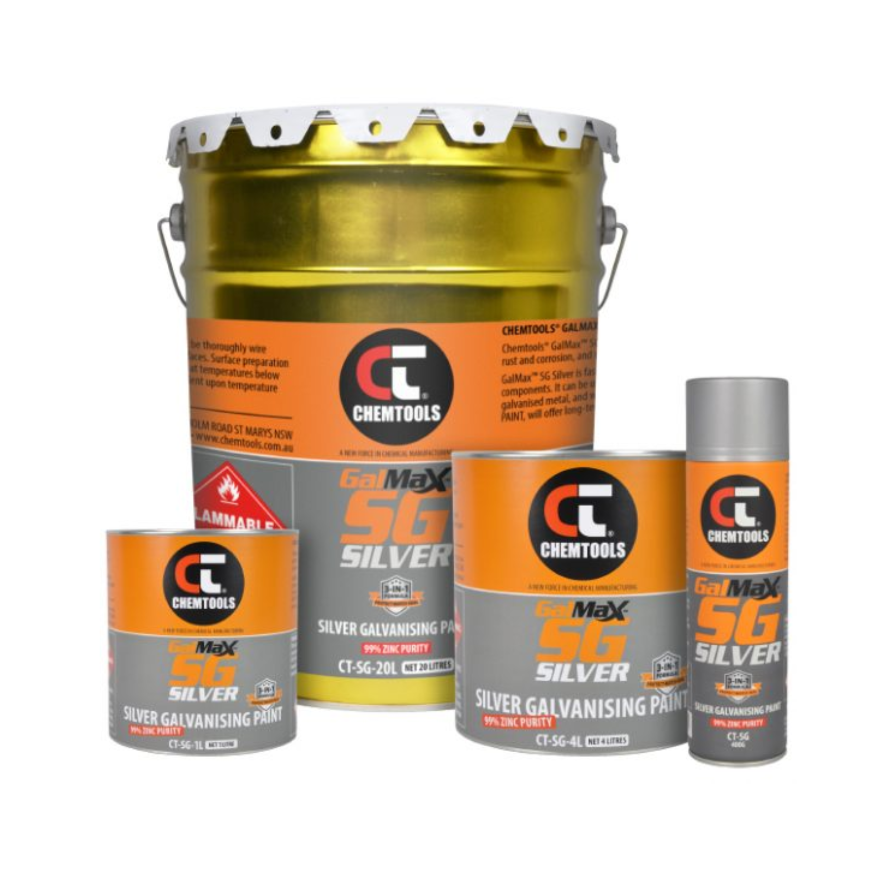 CHEMTOOLS GalMax™ SG Silver 3-in-1 Galvanising Paint - STW Industrial ...