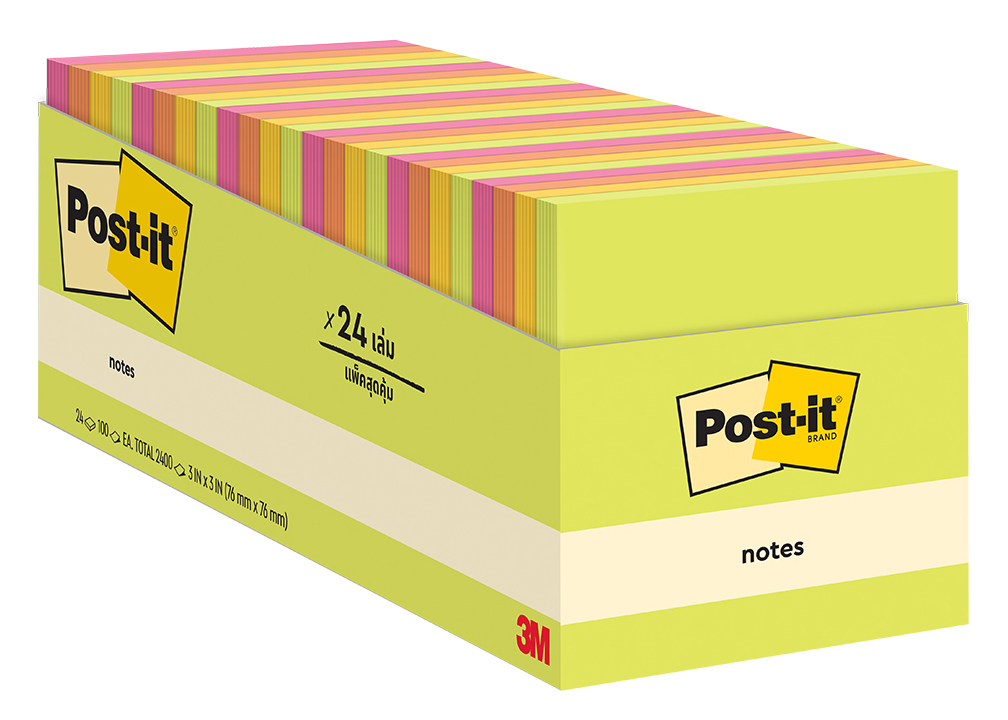 Post-It Notes 76x76mm Assorted - STW Industrial & Safety