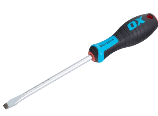 OX Pro Flared Flat Head Screwdriver 150 x 8mm - STW Industrial & Safety