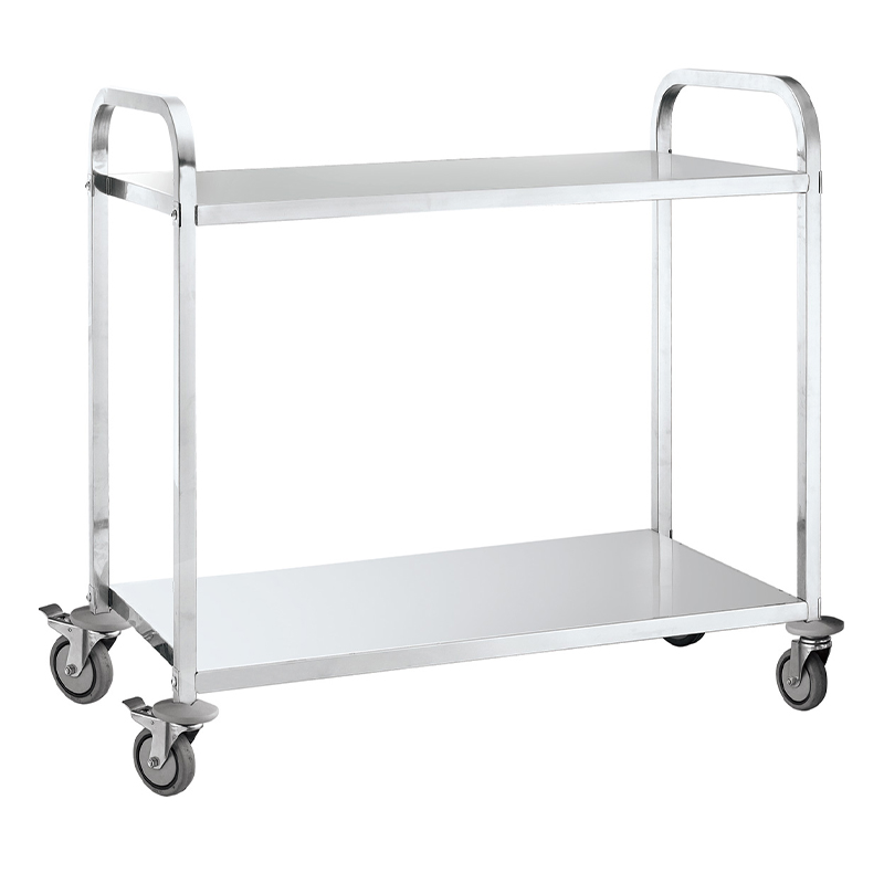 RICHMOND 950 x 500mm 2 Tier Grade 304 Stainless Service Trolley – Flat ...