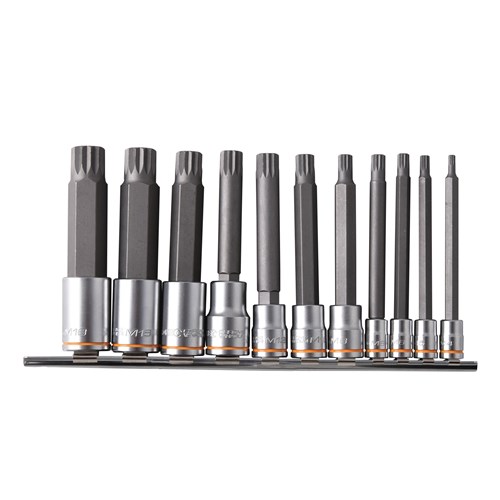 KINCROME Spline Bit Rail 11 Piece 1/4, 3/8 & 1/2" Drive - STW ...