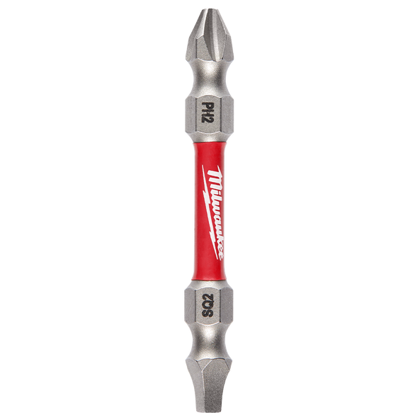 MILWAUKEE SHOCKWAVE™ PH2/SQ2 Double Ended Bit 60mm 1 Pack - STW ...