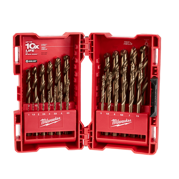 MILWAUKEE Red Helix™ Cobalt Drill Bit Kit 25PC - STW Industrial & Safety