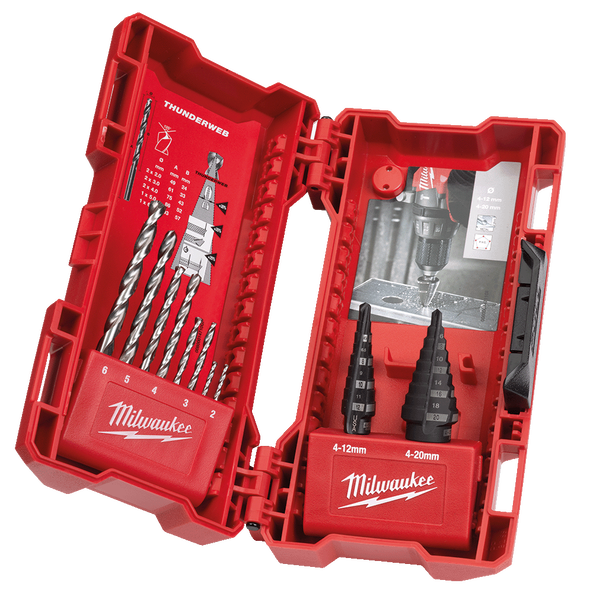 MILWAUKEE Step and Drill Bit 10PC Set - STW Industrial & Safety