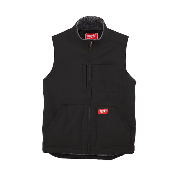 MILWAUKEE GRIDIRON Sherpa Lined Vest Black - STW Industrial & Safety