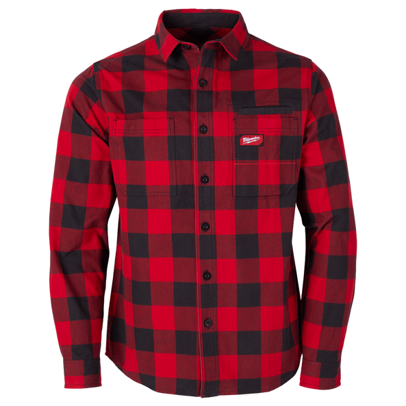 MILWAUKEE GRIDIRON Flannel Shirt Red - STW Industrial & Safety