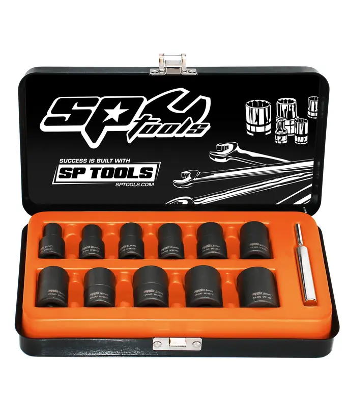 SP TOOLS 3/8"Dr Impact Socket Set - Twist - 12pc - STW Industrial & Safety