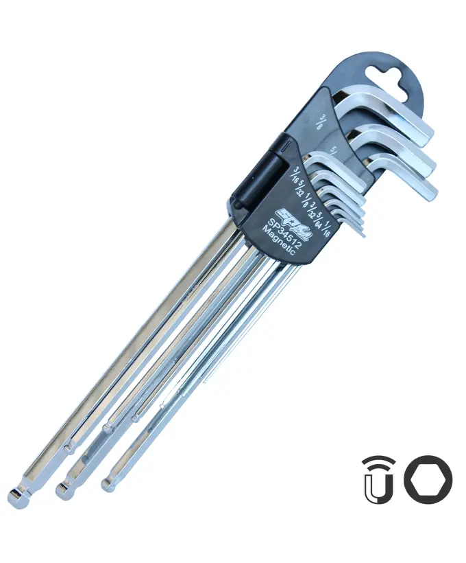 SP TOOLS Magnetic Ball Drive Hex Key Set - SAE - Chrome - 9pc - STW ...