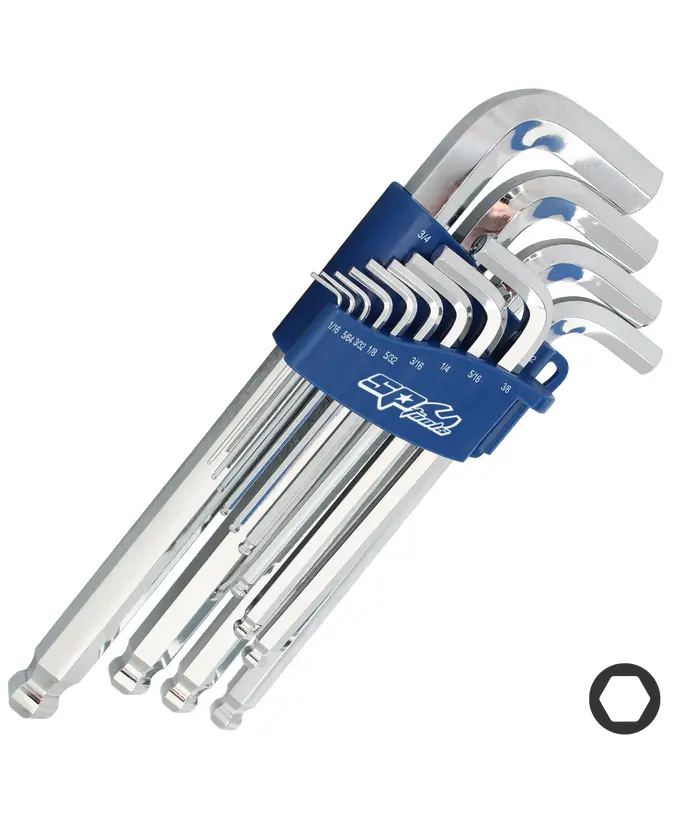 SP TOOLS Ball Drive Hex Key Set - SAE - Jumbo - 13pc - STW Industrial ...