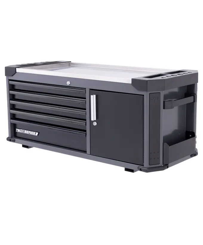 SP TOOLS Tech Series Tool Box with Power Tool Cupboard and Built-in ...