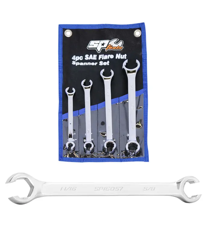 SP TOOLS Flare Nut Spanner Set - SAE - 4pc - STW Industrial & Safety