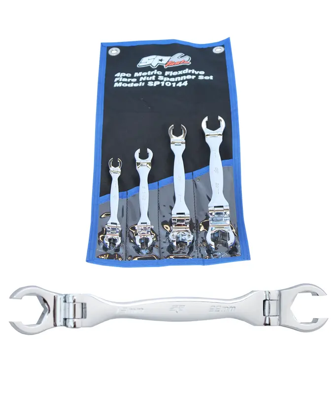 SP TOOLS Flex Head Flare Nut Spanner Set - Metric - 4pc - STW ...