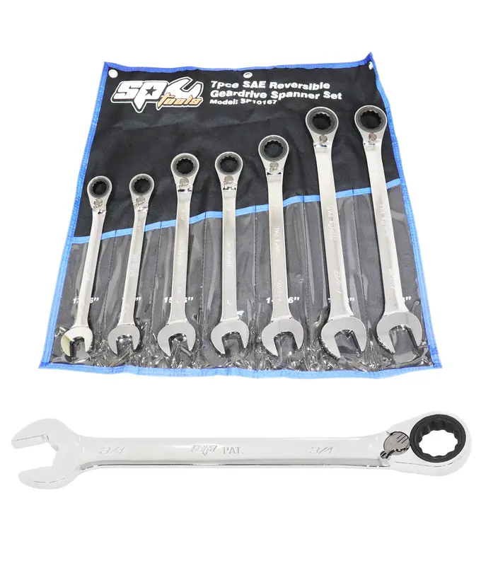 SP TOOLS Gear Drive ROE Quad Drive Spanner Set - Jumbo - 15° Offset ...
