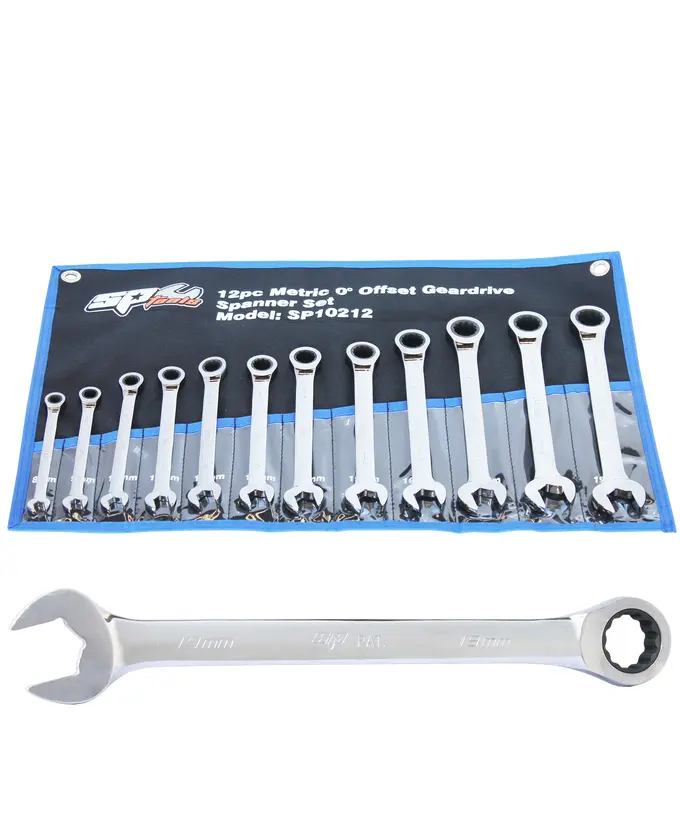 SP TOOLS Gear Drive ROE Quad Drive Spanner Set - 0° Offset - Metric ...
