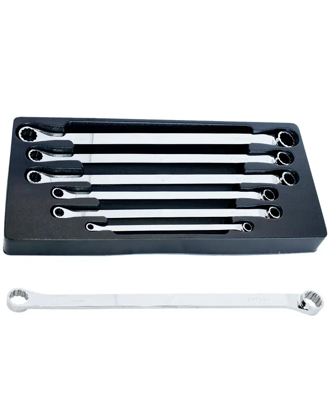 SP TOOLS Double Box Ring Spanner Set - 15° Offset - Extra Long - Metric ...