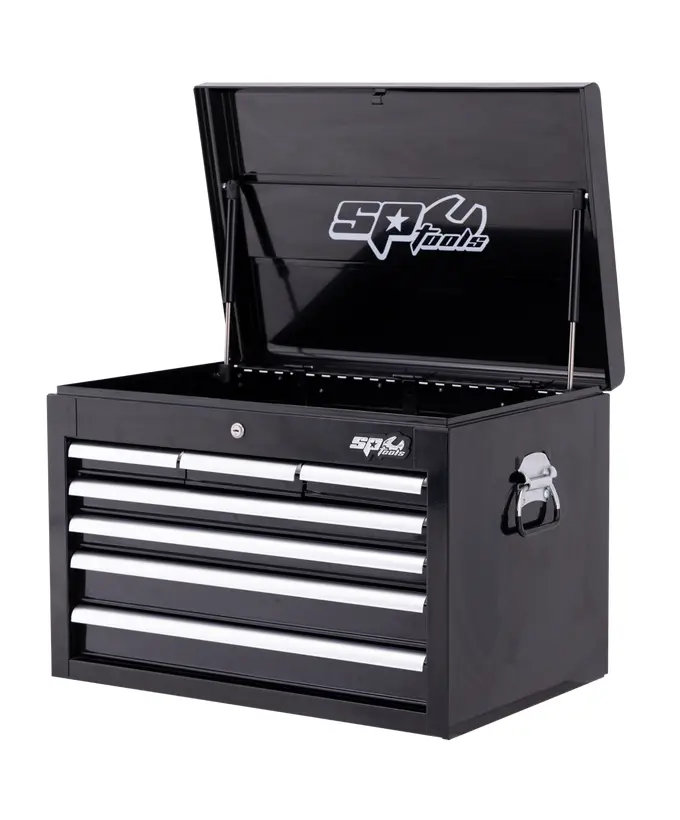 SP TOOLS Custom Series Tool Box - Deep Depth - 7 Drawer - Black/Chrome ...