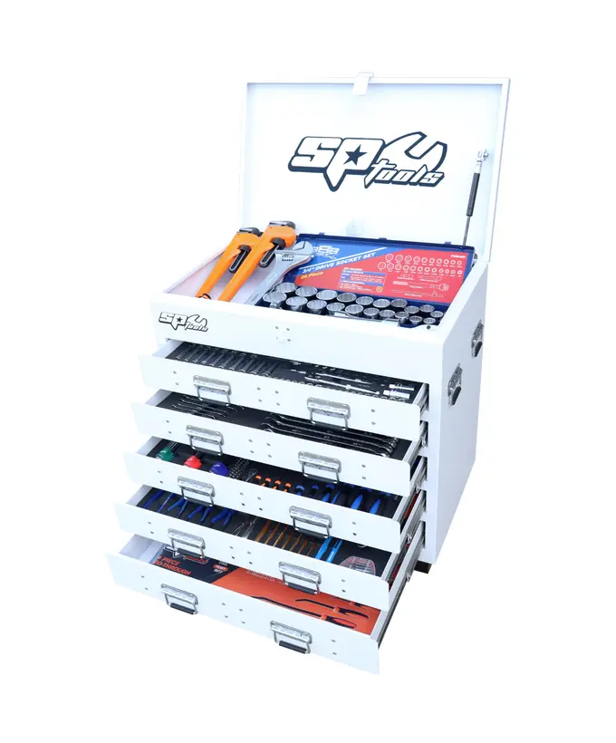 SP TOOLS Off Road Series Tool Kit - 417pc 5 Drawer - Metric/SAE - White ...