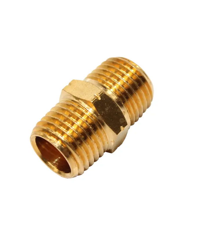 SP TOOLS Air Fitting - 1/4”M x 1/4”M Hex Nipple - Brass - STW ...